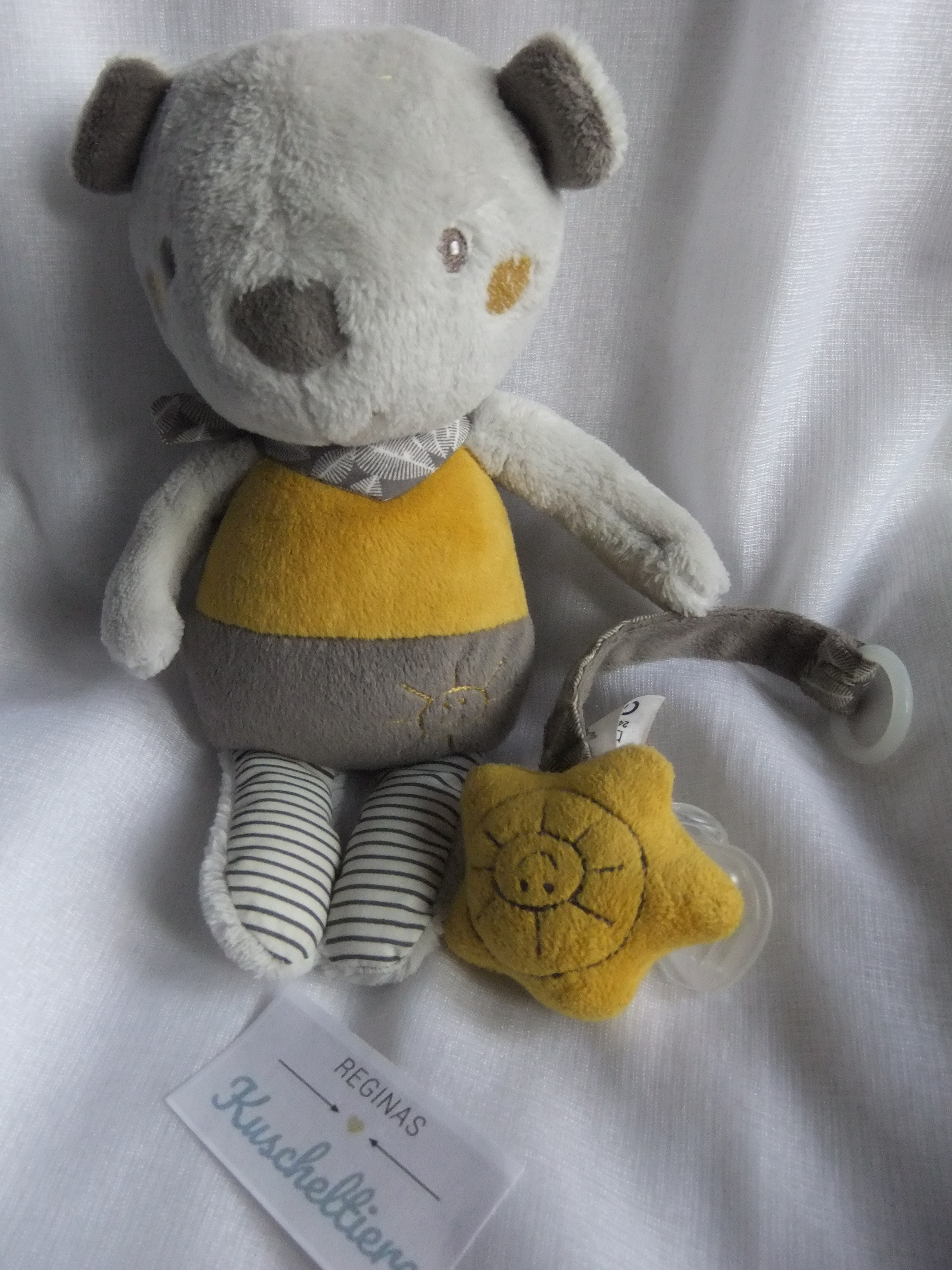Baby Club - Spieltier Bär mit Halstuch braun und ocker ca. 25 cm gr...