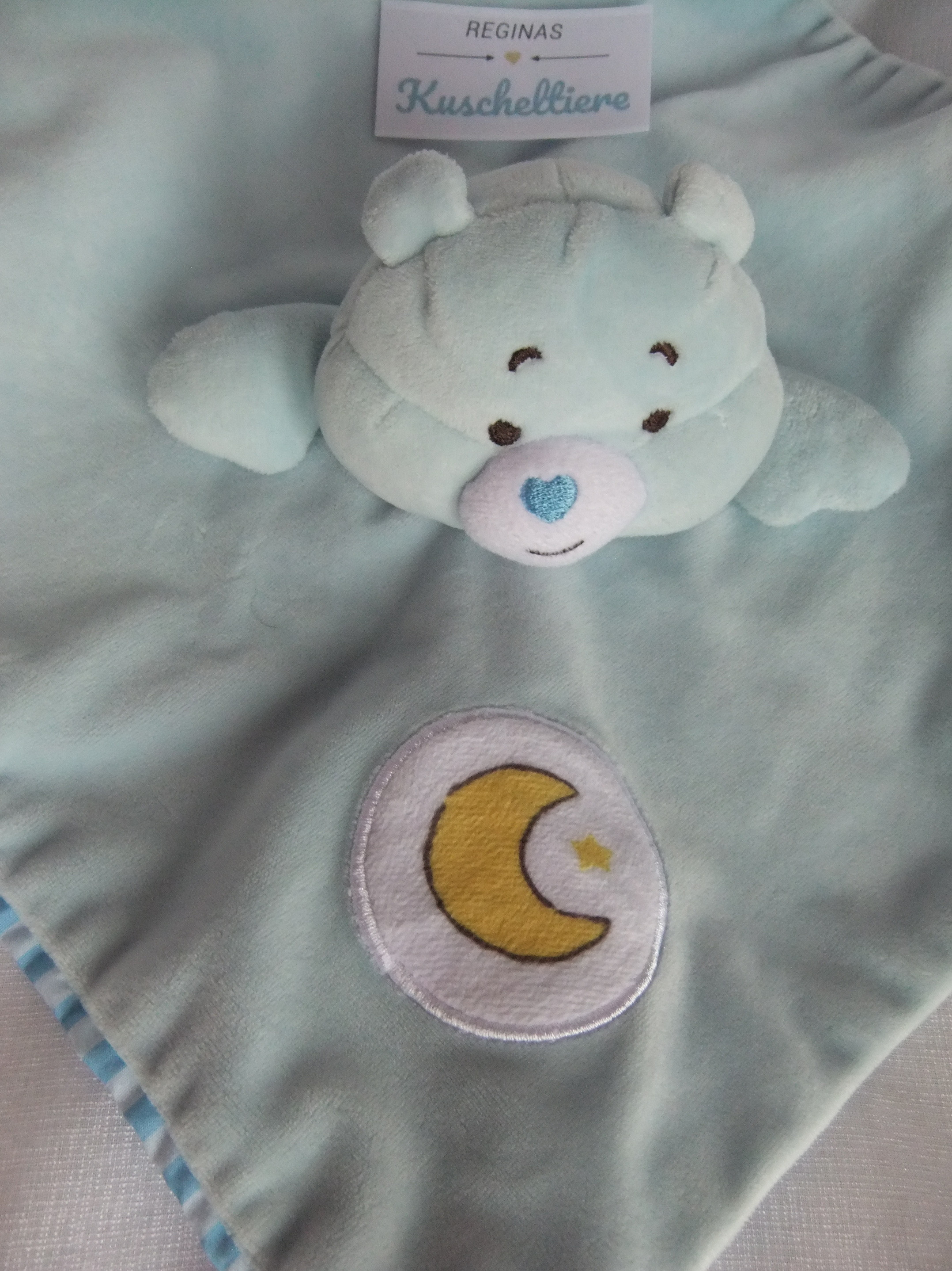 Kik - Care Bears baby - Schmusetuch - Glücksbärchies mit Rasselgerä...
